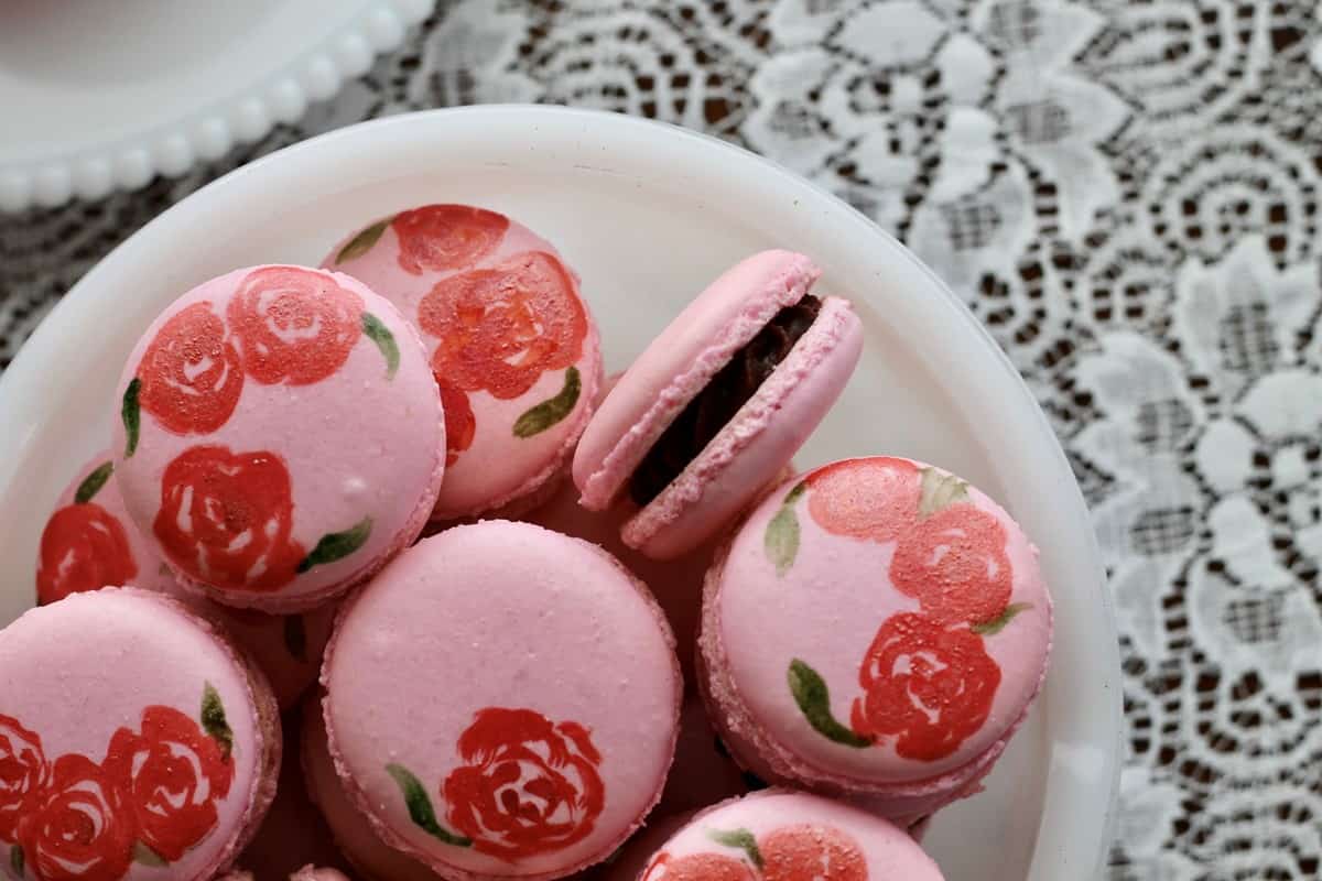 Red Jalapeño and Dark Chocolate Coconut Curry Macarons by Tanya Emerick