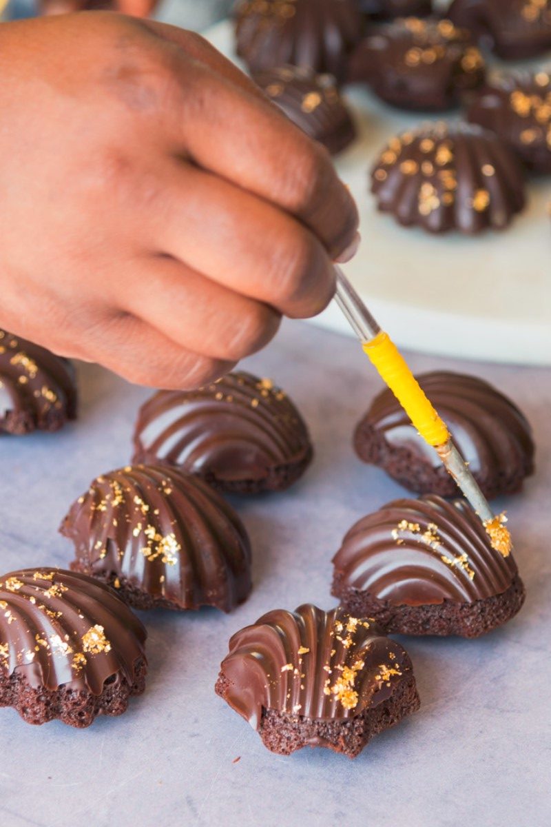 Ghirardelli 72% Chocolate Madeleines by Lasheeda Perry | Pastry Arts