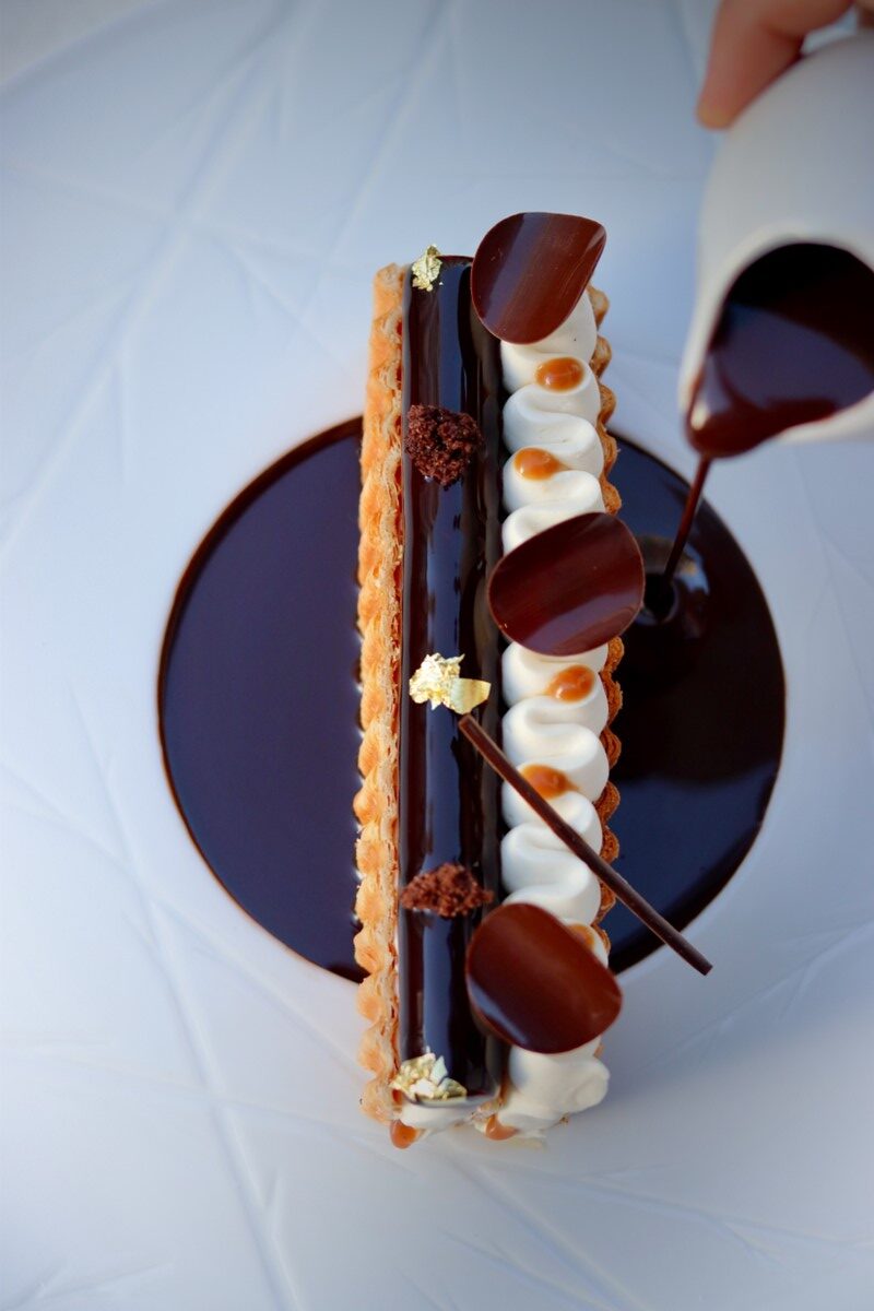 Chocolate Caramel Mille Feuille by Clement Goyffon | Pastry Arts