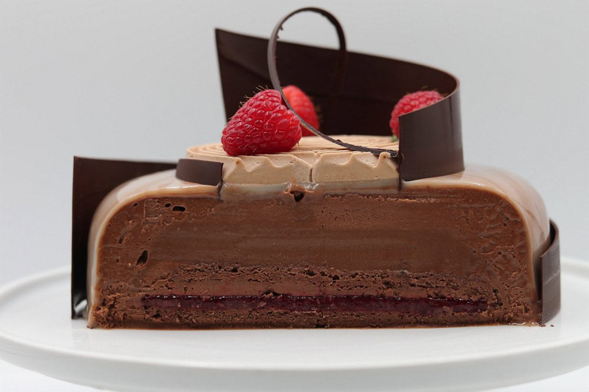 Chocolate Raspberry Marble Cake by Killian Guillotin | Pastry Arts